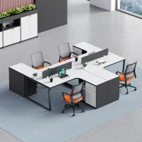 China Aluminum Frame Panel/Fabric/Steel Office Desk And Chair Combination for sale