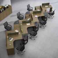 China Modern Staff Workstation L-Shape Desk Set with Aluminum Frame and Panel/Fabric/Steel for sale