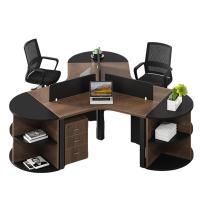 China Workspaces Office Furniture Wooden Desk And Chair Combination For 3/6 People for sale