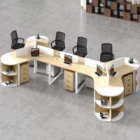 China Workspaces Office Furniture Wooden Desk And Chair Combination For 3/6 People for sale