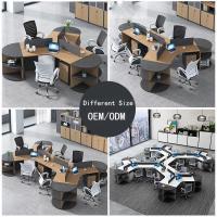 China 3/6 Person Workstation Simple Modern Office Furniture with Desk Chair and Screens for sale