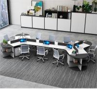 China 3/6 Person Workstation Simple Modern Office Furniture with Desk Chair and Screens for sale