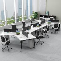 China Office Work Station Desk Furniture 6 Person Workstation Table for Cubicles and Offices for sale