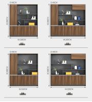 China MFC Wood President Office Background Bookcase Display Shelf for Deluxe Furniture for sale