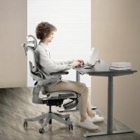 China Customized Boss Swivel Office Chair with Adjustable Footrest and Aluminum Metal Armrest for sale