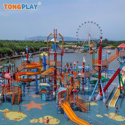 China Fiberglass Attraction Fiberglass Pool Slide Amusement Park Playground Equipment for sale