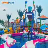 China Entertainment Fiberglass Playground Slide Splash Water Playground OEM for sale