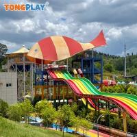 China Adventure  Splash Water Playground ODM Fiberglass Pool Water Slide for sale