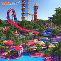 China Fiberglass Amusement Park Water Slide Playground For Young And Adults for sale
