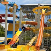 China Fiberglass Amusement Park Water Slide Playground For Young And Adults for sale