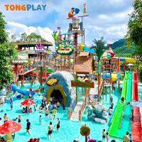 China Customized Aqua Park Equipment Outdoor Fiberglass Waterslides For Kids for sale