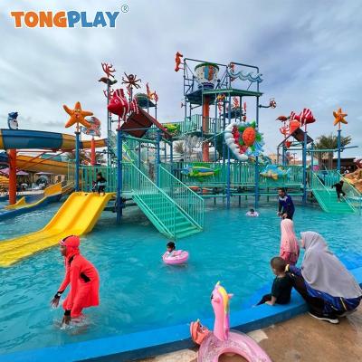 China Summer Waterslide Fiberglass Playground Water Park Outdoor Entertainment for sale