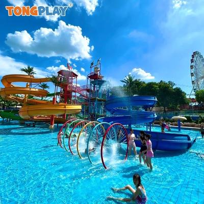 China Fiberglass Aqua Playground Splash Water Playground For Young And Adults for sale
