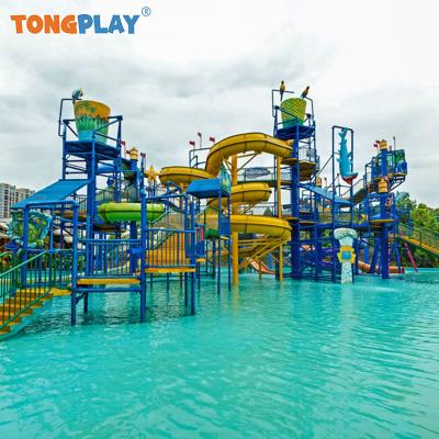 China OEM ODM Fiberglass Playground Slide Water Play Equipment 500kg Capacity for sale