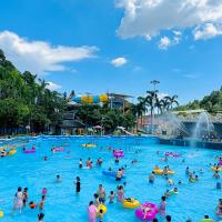 China Ancient Village Splash Park Playground Anti Authentic Fiberglass Pool Water Slide for sale