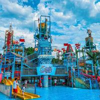 China Amusement Splash Water Playground Fiberglass Water Slides For Theme Park for sale