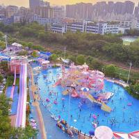 China Customized Aquatic Playground Entertainment Splash Party Fiberglass Slide Water Theme Aqua House for sale