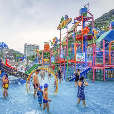 China Water Playground Swimming Pool Ocean Theme Water Park Fiberglass Equipment Aquatic Playhouse for Kids Adults for sale