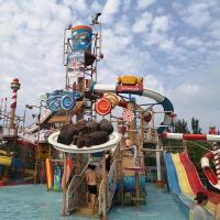 China Young And Adults Fibreglass Pool Slide Summer Water Amusement Equipment Aqua for sale