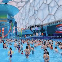 China Water House Funny Water Game for Amusement Playground Theme Aqua Park Fiberglass Water Slide for sale