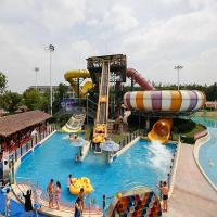 China Customized Splash Water Playground Outdoor Fiberglass Water Slides for sale
