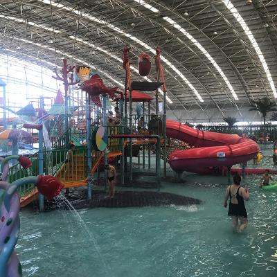 China Swimming Pool Water Play Equipment Fiberglass Plastic Playground & Splash Park for sale