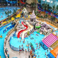 China Hot Sale Water Park Equipment Fiberglass Water Pool Slide Water House for sale