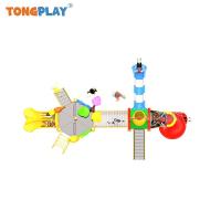 China Outdoor Children Water Play Toys Playground Plastic Slide Aquatic Splash Pad Amusement Equipment Water Park for sale