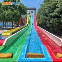 China Fiberglass Rainbow Water Slide Aqua Park Playground Slide For Pool for sale