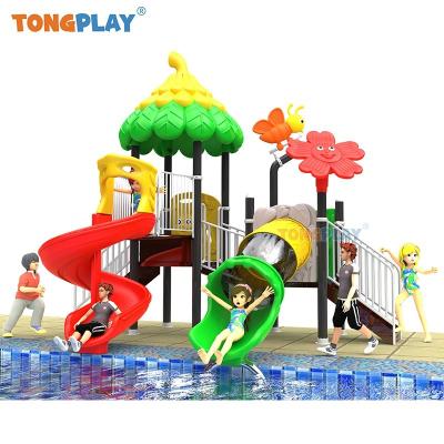 China Commercial Popular Design Plastic Water Park Equipment Commercial Outdoor Playground with Slide for sale