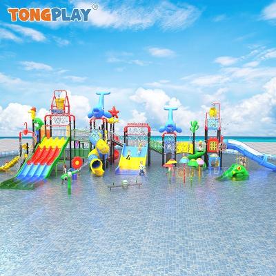 China Commercial Water Play Aquatic Park Outdoor Swimming Pool Large Plastic Water Slide for Children for sale