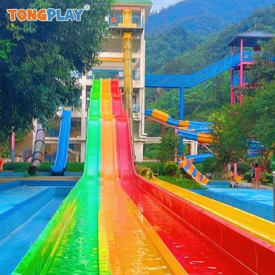 China Water Playground Equipment Custom Swimming Pool Rainbow Slides Fiberglass for Water Park Game Toboggan Aquatic Occasion for sale