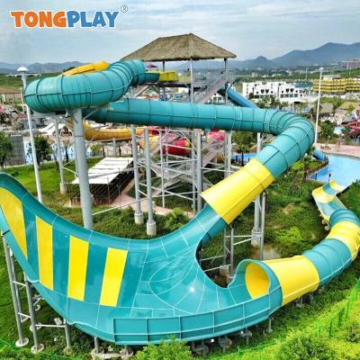 China Colorful Family Raft Water Slide ODM Water Amusement Park Equipment for sale