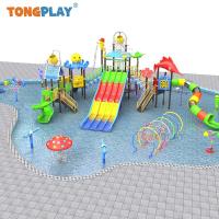 China Popular Style Water Park Plastic Slide Playground Swimming Pool Equipment Water Park Kids Pool for sale