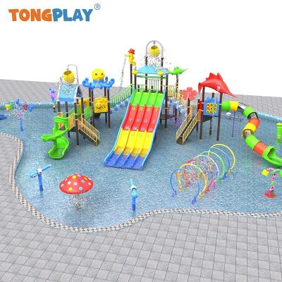 China Popular Style Water Park Plastic Slide Playground Swimming Pool Equipment Water Park Kids Pool for sale