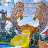 China Aqua Play Equipment Outdoor Water Park Slides Playground Amusement Park Water Games Fiberglass Raft Water Slide for sale