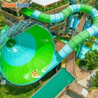 China Aqua Play Equipment Outdoor Water Park Slides Playground Amusement Park Water Games Fiberglass Raft Water Slide for sale