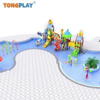 China Custom Water Park Water Game Playroom Set Kids Big Ladder Plastic Slide Kids Pool Slide Fiberglass Indoor Slide for sale