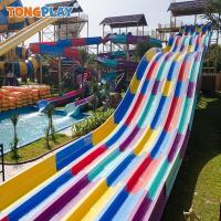 China Customized Fiberglass Water Slides Outdoor Water Park Equipment Wavy Competition Slide Water Playground With Swimming Pool for sale