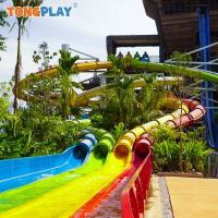 China Aqua Park Design Water Playground Sport and Entertainment Fiberglass Adult and Teenager Freefall Racing Rainbow Water Slide for sale