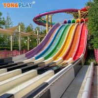 China Aqua Park Design Water Playground Sport and Entertainment Fiberglass Adult and Teenager Freefall Racing Rainbow Water Slide for sale