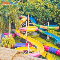China Aqua Park Design Water Playground Sport and Entertainment Fiberglass Adult and Teenager Freefall Racing Rainbow Water Slide for sale