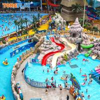 China Water Play Equipment Double Fiberglass Roller Coaster Slides for Commercial Amusement Park Raft Water Slide for Water Playground for sale