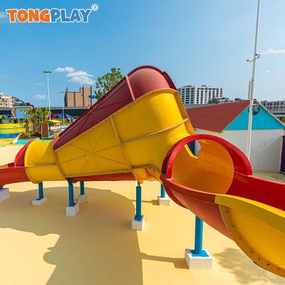 China High Capacity Fiberglass Water Slide for Outdoor Entertainment with 480 Players per Hour and 12/14.5m Height for sale
