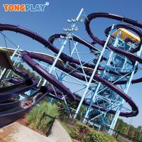 China High Capacity Fiberglass Water Slide for Outdoor Entertainment with 480 Players per Hour and 12/14.5m Height for sale
