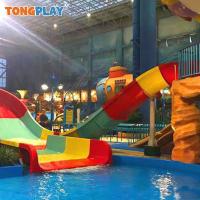 China 100sqm 200sqm Fiber Glass Pool Slide U Shaped Slalom Water Slide for sale