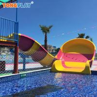 China 100sqm 200sqm Fiber Glass Pool Slide U Shaped Slalom Water Slide for sale