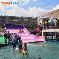 China 100sqm 200sqm Fiber Glass Pool Slide U Shaped Slalom Water Slide for sale