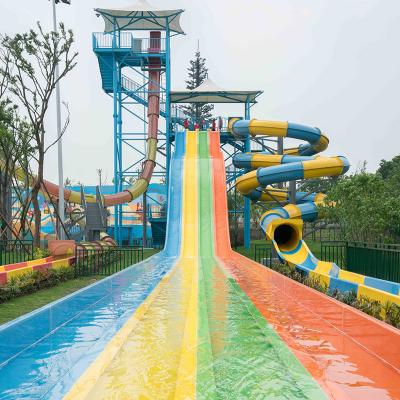 China Large Hot Selling High Quality rainbow Slide Customized Open air Amusement Equipment Outdoor Water Playground Water Park for sale
