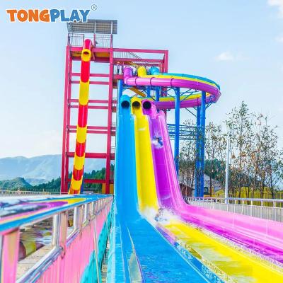 China New Design with Slope Slide Color Matching Fun and Exciting Play Slide Amusement Equipment Outdoor Water Playground Water Park for sale